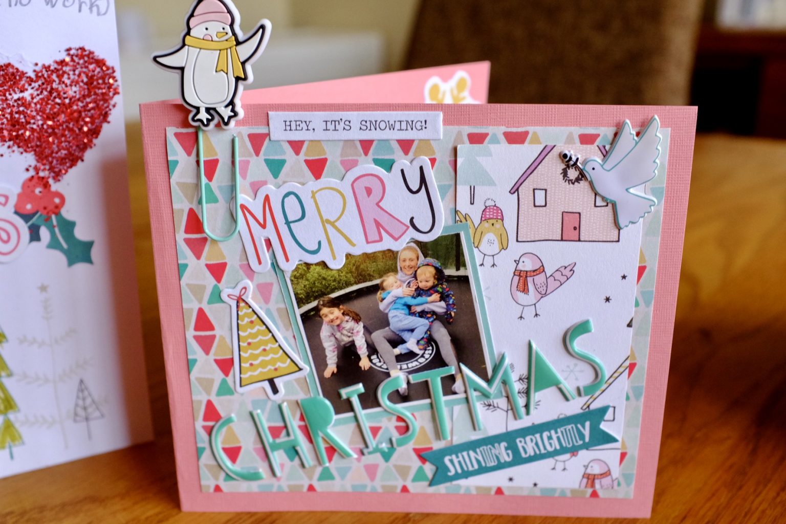 Christmas Scrapbook Style Cards - A Kid's Activity - Run Jump Scrap!