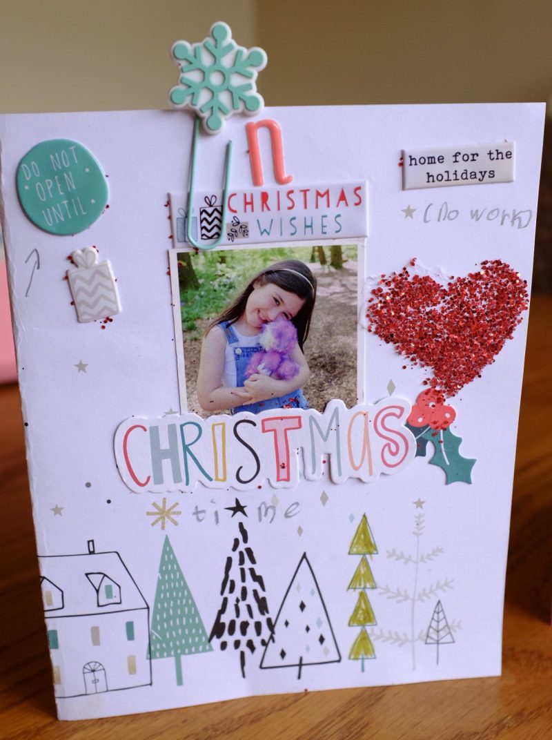 Christmas Scrapbook Style Cards - A Kid's Activity - Run Jump Scrap!